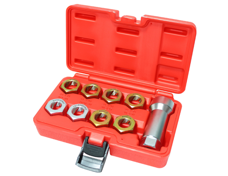 9 PCS TWIST AXLE SPINDLE RETHREADING SET | Hinode Tools