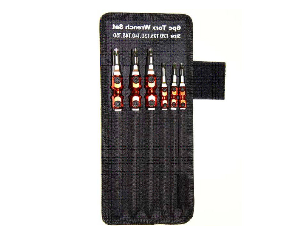 6 PCS DOUBLE JOINT TORX KEY W/TAMPER RESIST SET : T20, T25, T30, T40 ...